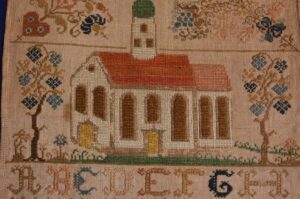 SDW circa 1710 German Band Sampler - Scarlet Letter