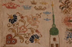 SDW circa 1710 German Band Sampler - Scarlet Letter