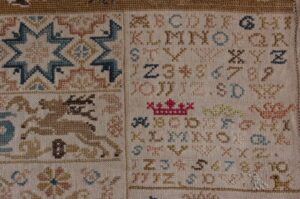 SDW circa 1710 German Band Sampler - Scarlet Letter