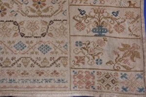 SDW circa 1710 German Band Sampler - Scarlet Letter