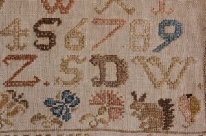 SDW circa 1710 German Band Sampler - Scarlet Letter