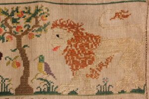 SDW circa 1710 German Band Sampler - Scarlet Letter